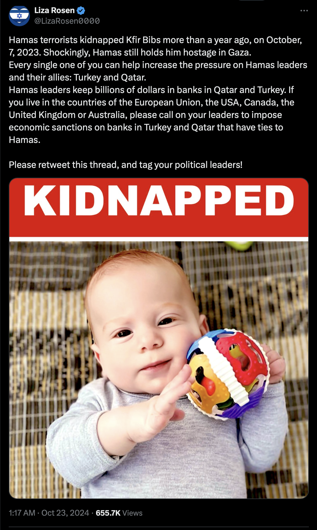 Does anyone even believe this kidnapped Israeli baby hostage is still ...