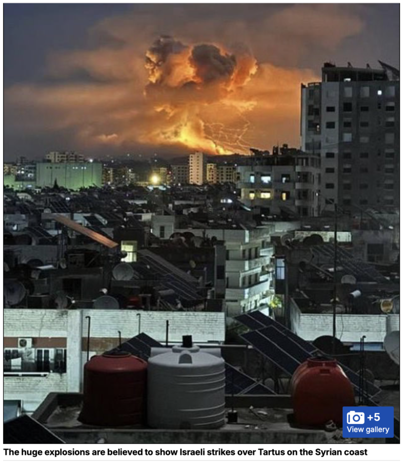 ISRAEL strikes Syrian Coast with “Earthquake Bomb” – a bomb so big it ...
