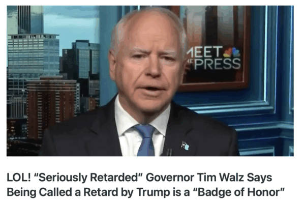 “TAMPON TIM” WALZ, clueless Governor of Minnesota, defends massive ...